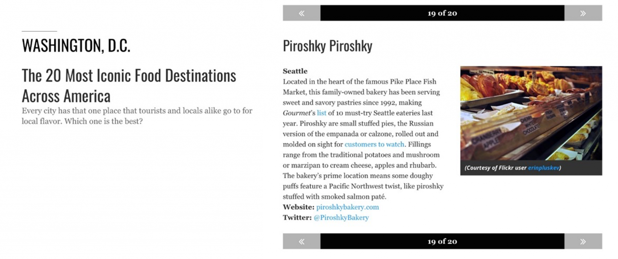 Piroshky Piroshky in Smithsonian magazine’s 2013 list of “The 20 Most ...